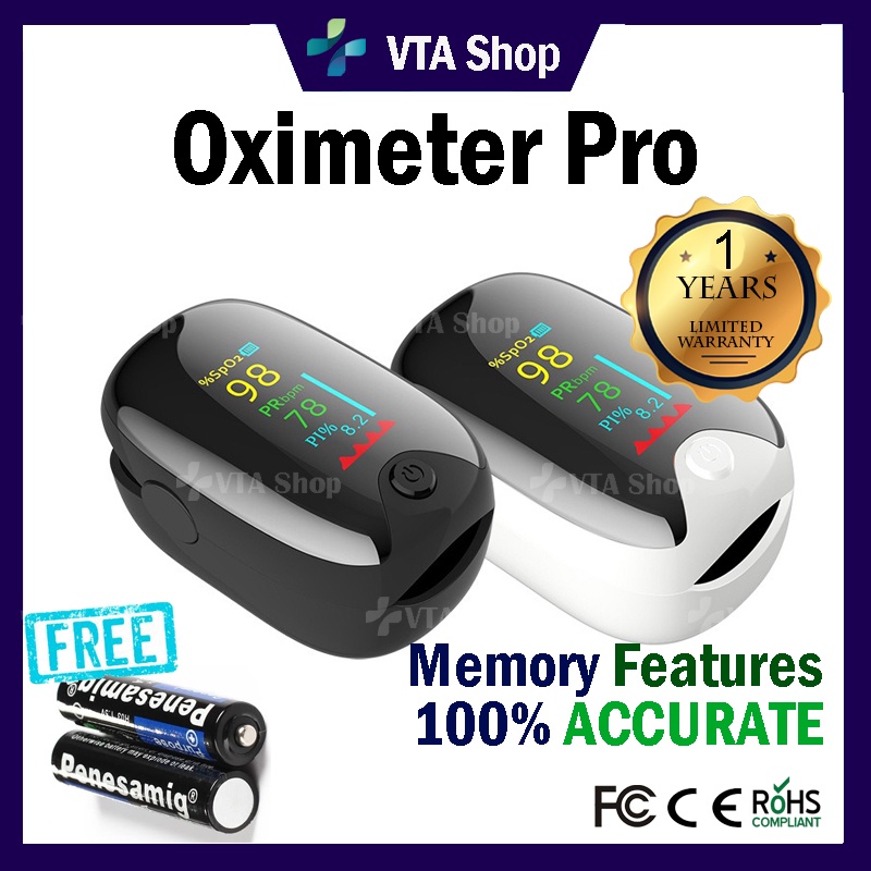 Oxymeter Fingertip Pulse Oximeter Accurate & Fast Spo2 Reading Oxygen ...
