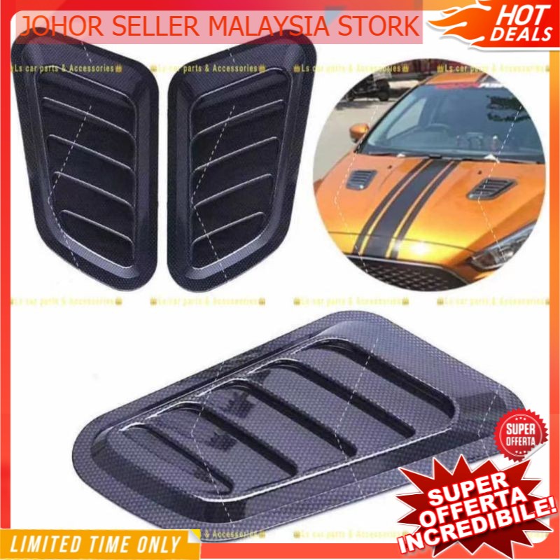 Scoop Intake Vent Turbo Lancer Wira Saga Myvi Waja City Engine Cover ...