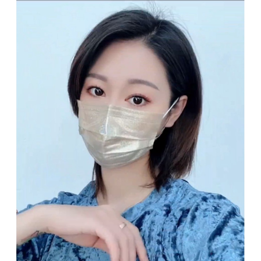 Gold color Face Mask Face Mask Adult mask | Shopee Malaysia