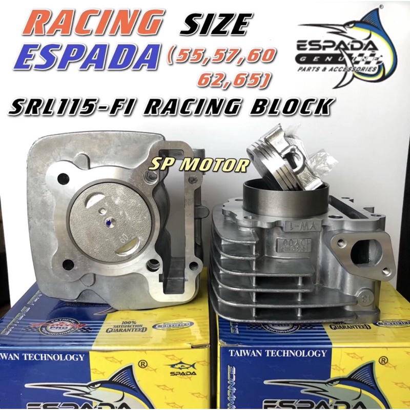 Espada SRL115Fi Racing Block 55/57/60/62/65mm, SRL 115 Fi Racing Block ...