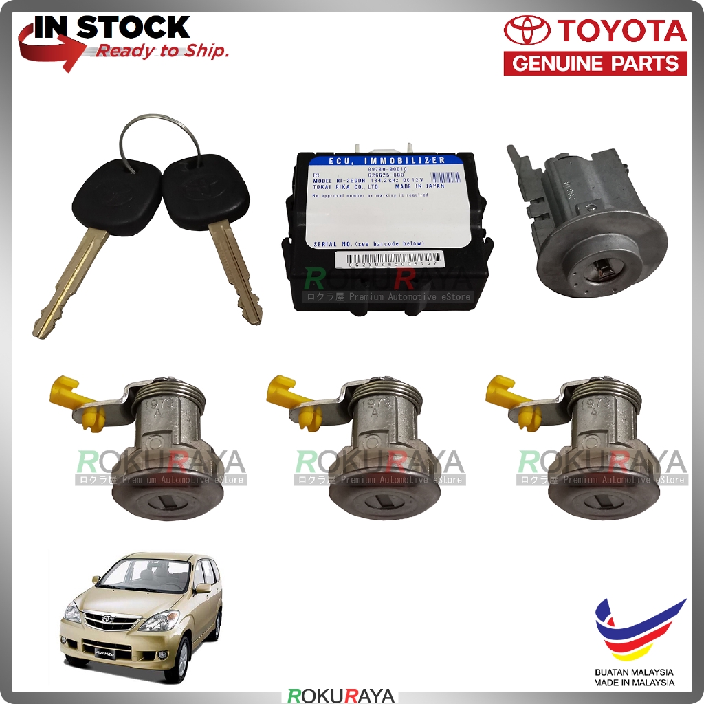 Toyota Avanza Immobilizer ECU Transponder Key Full Set Replacement ...