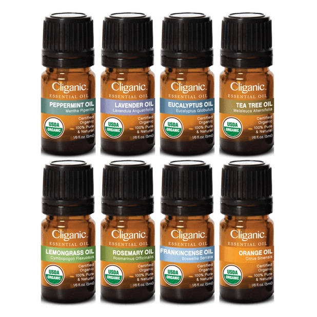 [ iiMONO ] Cliganic USDA Organic Aromatherapy Essential Oils Set 100% ...