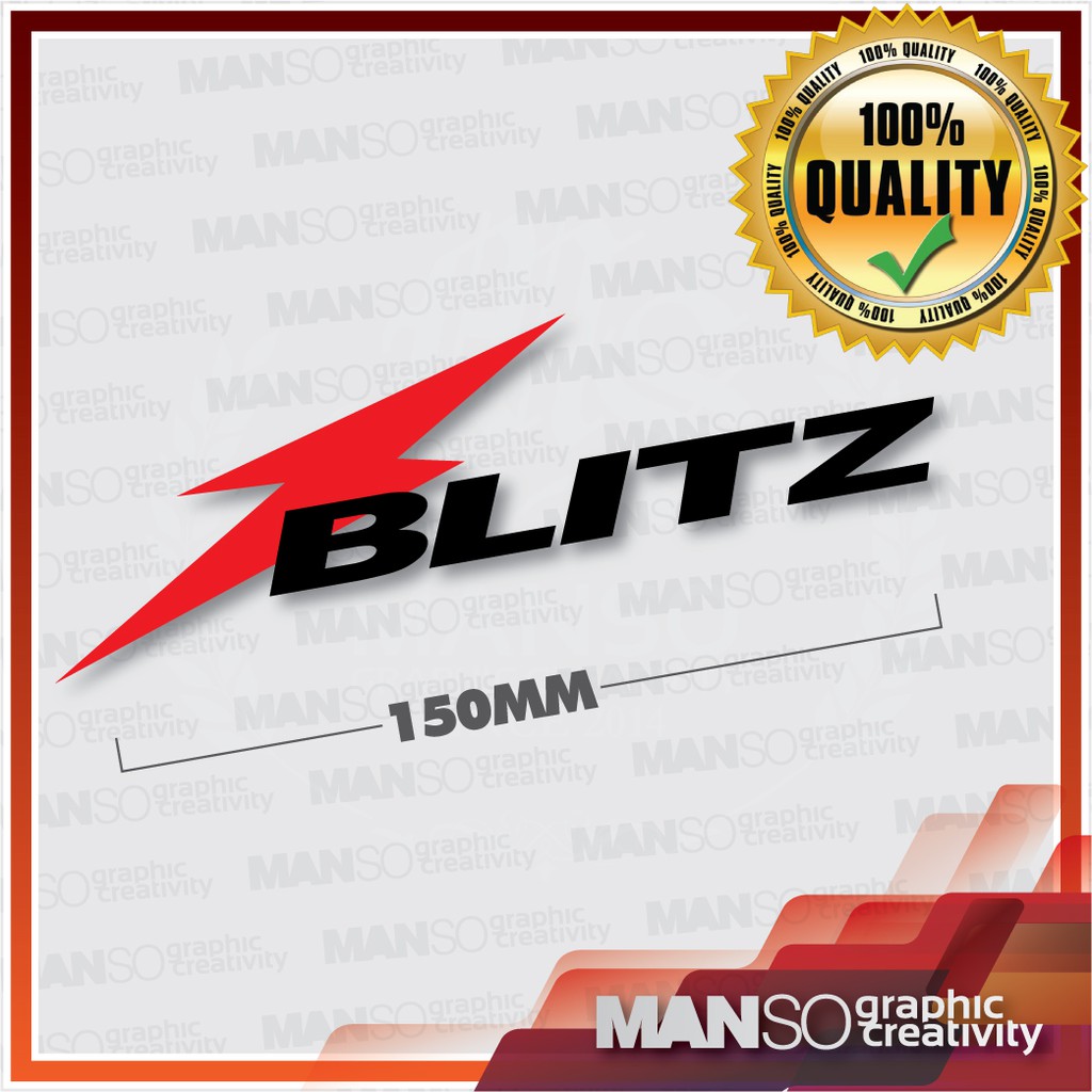 Car Sticker BLITZ honda toyota mazda perodua proton mitsubishi ...