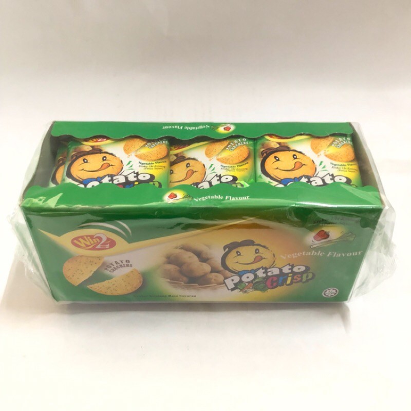 WIN2 POTATO CRISP CRACKERS (20g x 30pkt) / [BBQ / TOMATO / CURRY ...