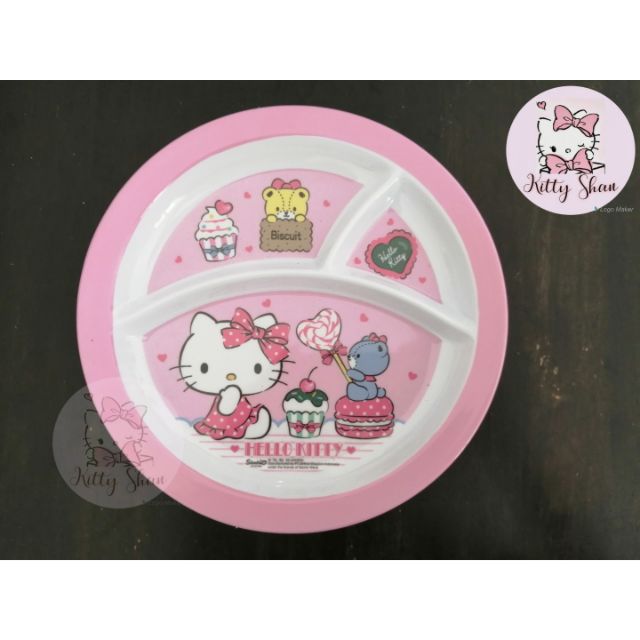 1pc SANRIO Wave Indonesia Kids 3 Compartment Plate - Melamine Pinggan ...