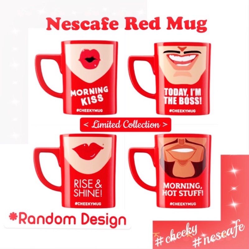 Original Nescafe Mug Cheeky Ceramic Mugs 200ml Limited Edition perayaan ...