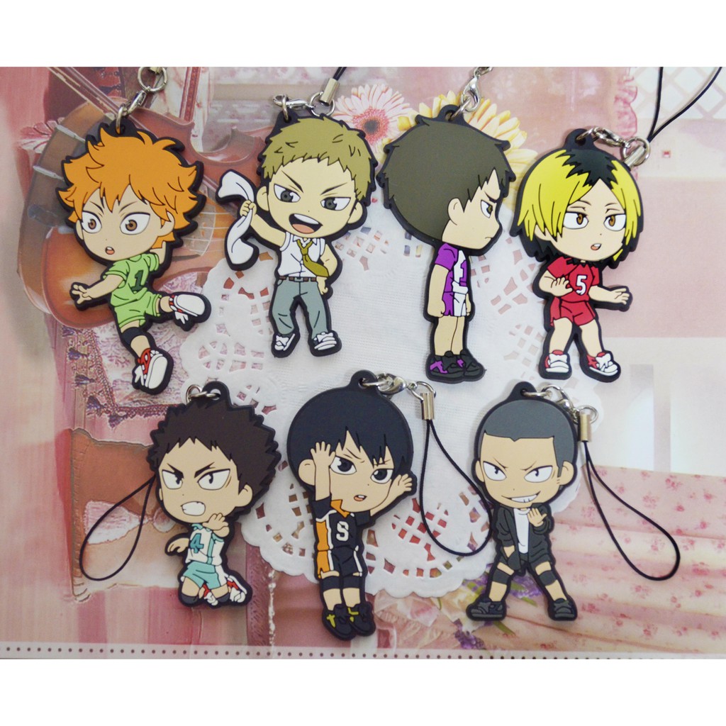 CLEARANCE Haikyuu Keychain Anime Keychain Haikyu!! Haikyuu Rubber Strap ...