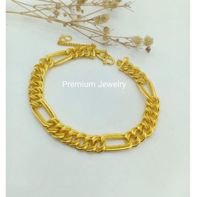 Emas Sadur 24k Gelang Tangan Design Terbaru 💥 Viral Cop 916 | Shopee ...