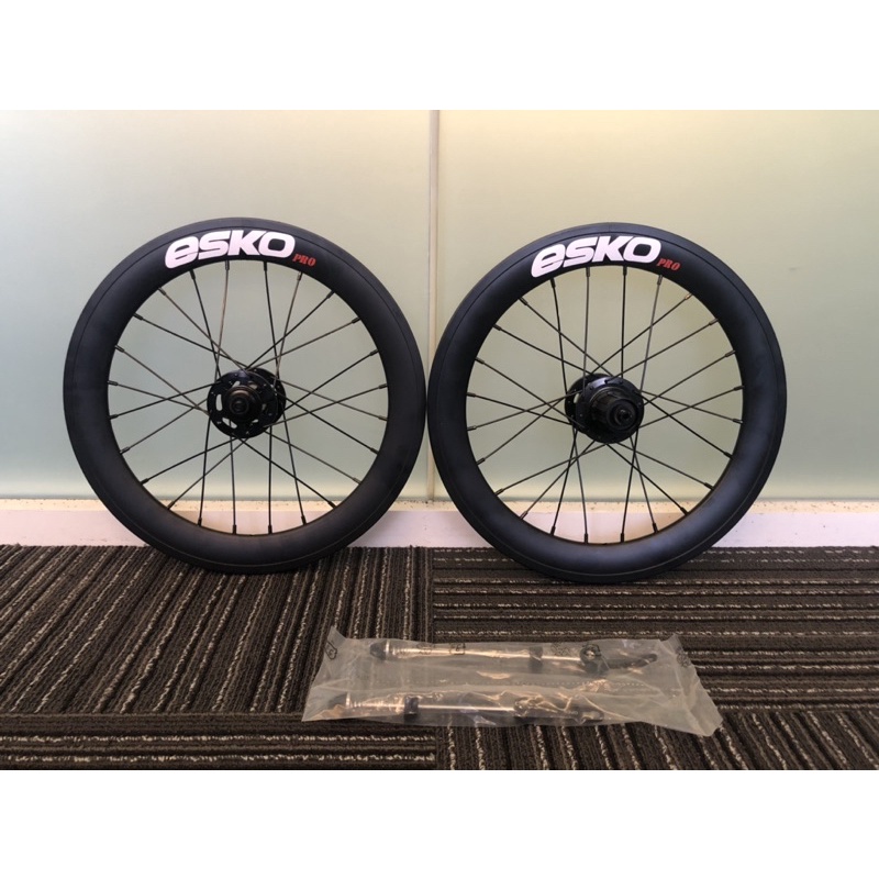 esko pro 16” 349 disc brake folding bike wheelset litepro pro hub ...