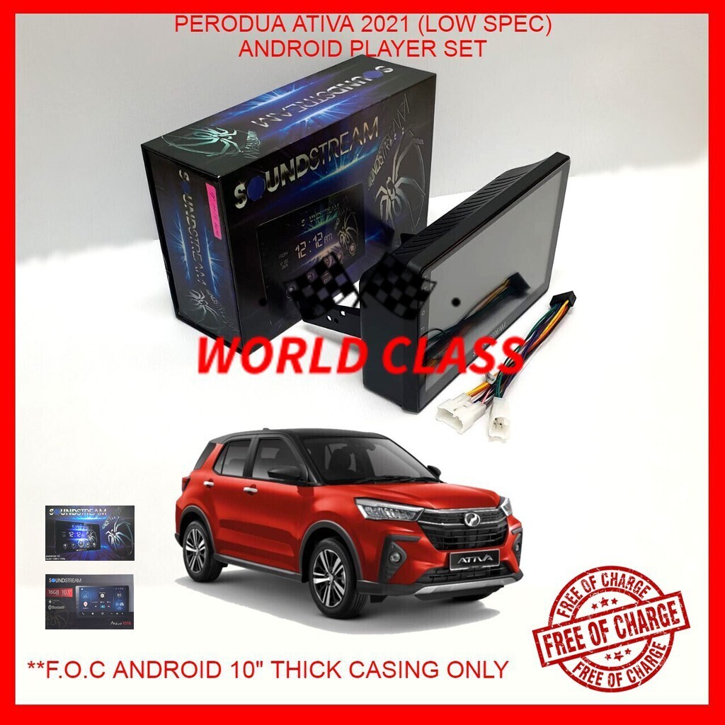 PERODUA ATIVA 2021 (LOW SPEC) 10" SOUNDSTREAM ANDROID IPS PLAYER 2.5D ...