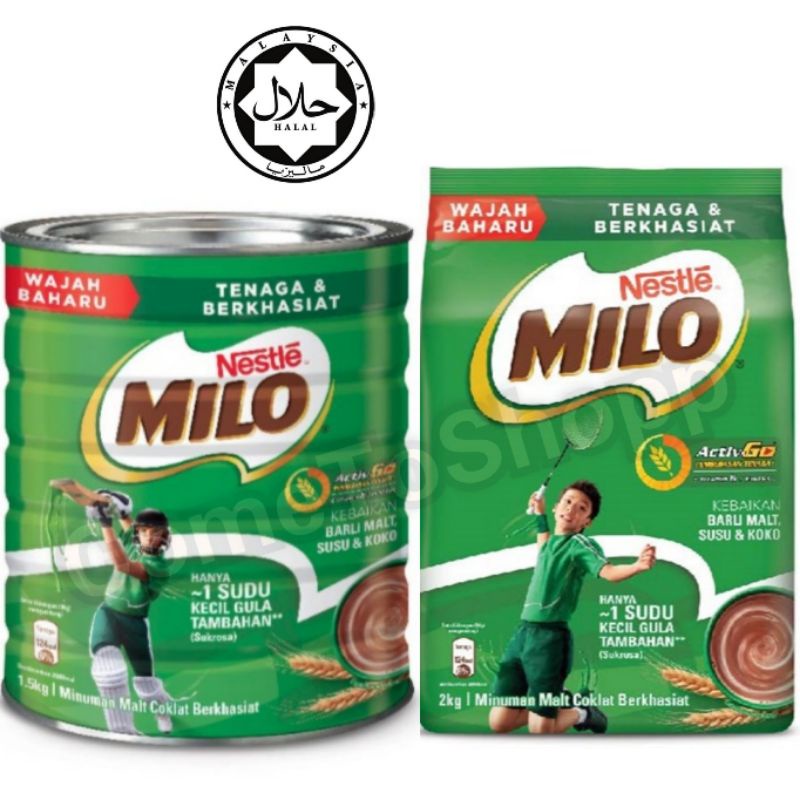 Nestle MILO Activ-Go Chocolate Malt Powder (200G/400G/1kg/2kg/tin 1.5kg) stock baharu 💯 HALAL ...