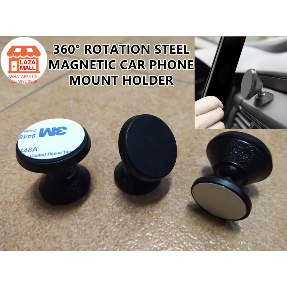 MULTIFUNCTION 360° ROTATION STEEL MAGNETIC CAR PHONE HOLDER MAGNET ...
