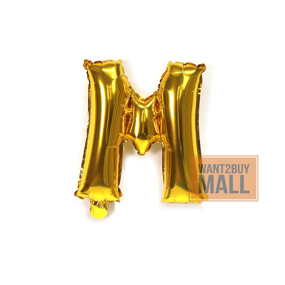 🇲🇾 🏆 16 Inch A-Z 0-9 Alphabet Letters Number Foil Gold Color Party ...