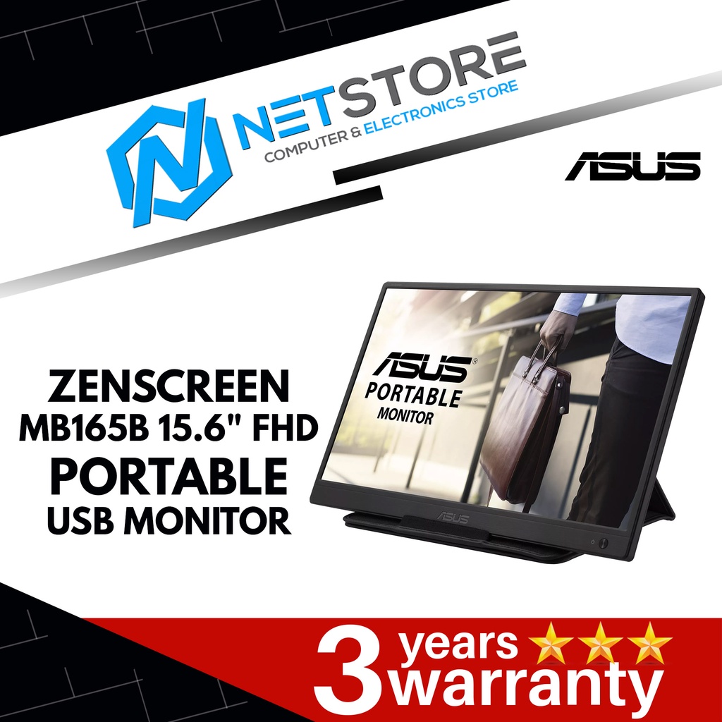 ASUS ZENSCREEN MB165B 15.6" FHD PORTABLE USB MONITOR | Shopee Malaysia