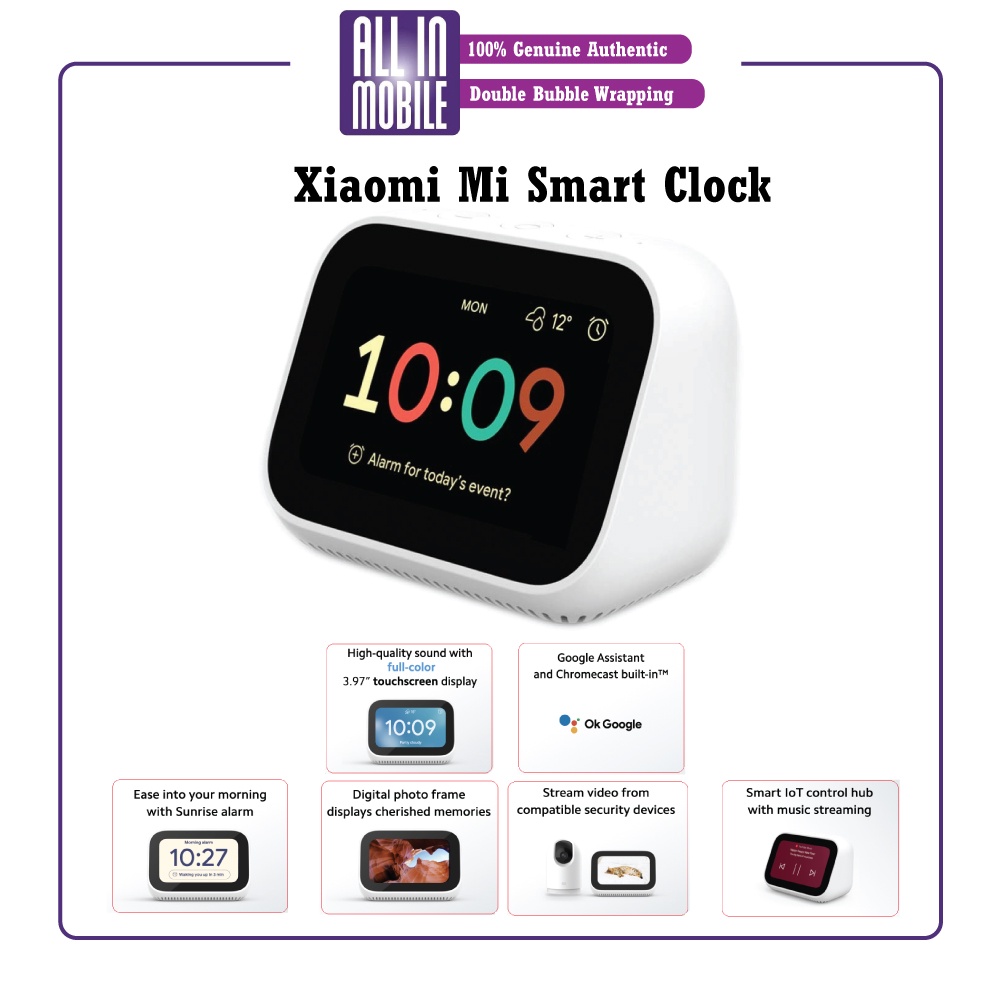 Xiaomi Mi Smart Clock [ Digital Photo Album | Google Assistant | Stream ...