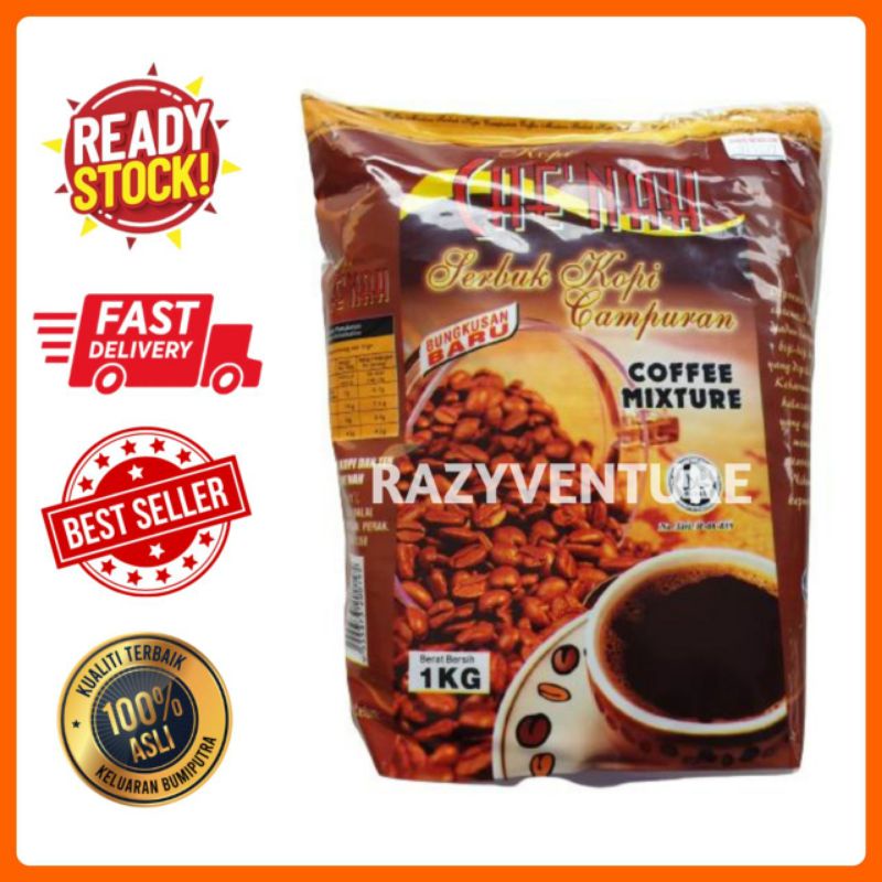 🔥☕Serbuk Kopi Che' Nah 800grm (Gred A1) Kasar & Halus (Perak Best Brand ...