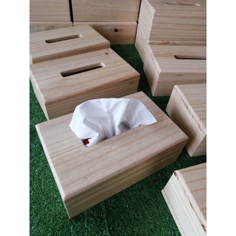 Rectangular Tissue Box | Wooden Tissue Box | Shopee Malaysia