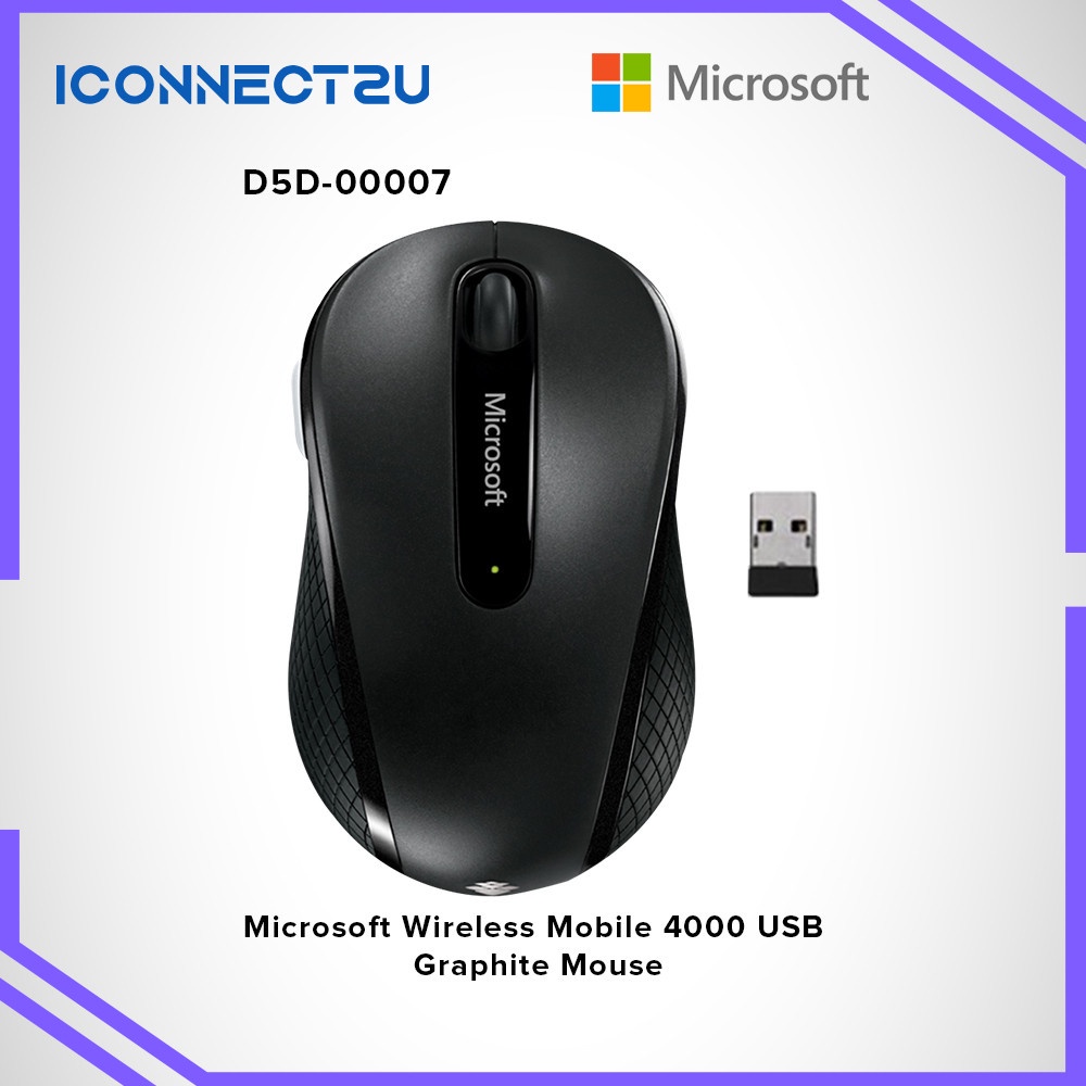 Microsoft Wireless Mobile 4000 USB Graphite Mouse MAC/WIN (D5D-00007 ...