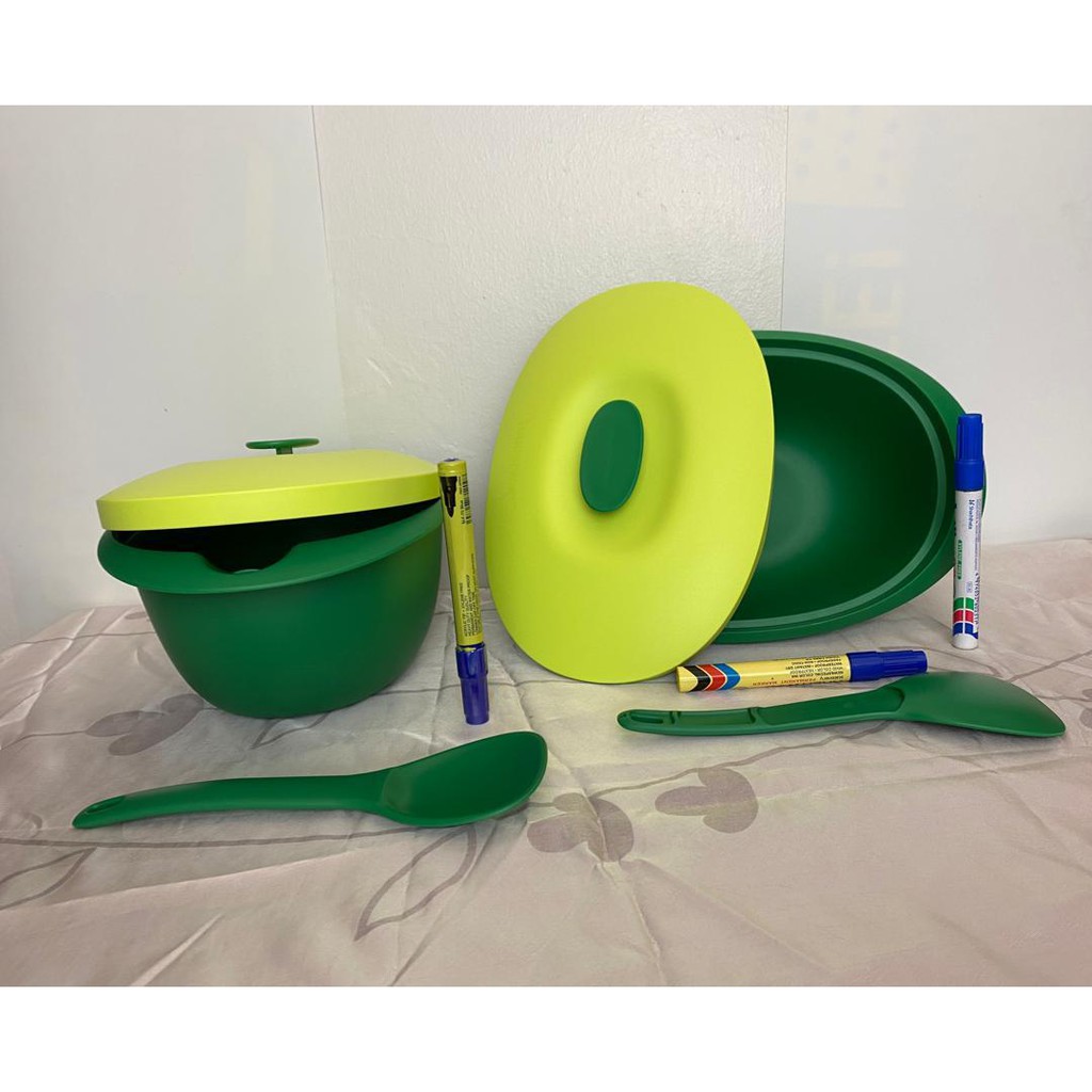 Tupperware Green Emerald Rice Server (3Liters) | Shopee Malaysia