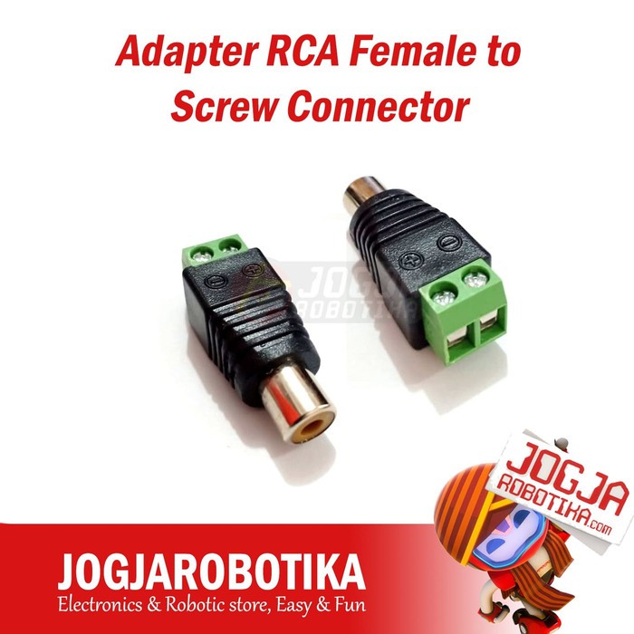 Cctv Jack Connector Adapter RCA Female Audio to Screw Terminal ...