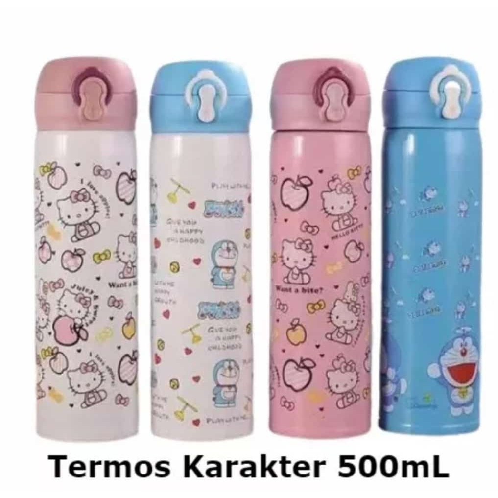 TERMOS 500ml Hot Water Thermos Doraemon And Hello Kitty Characters ...