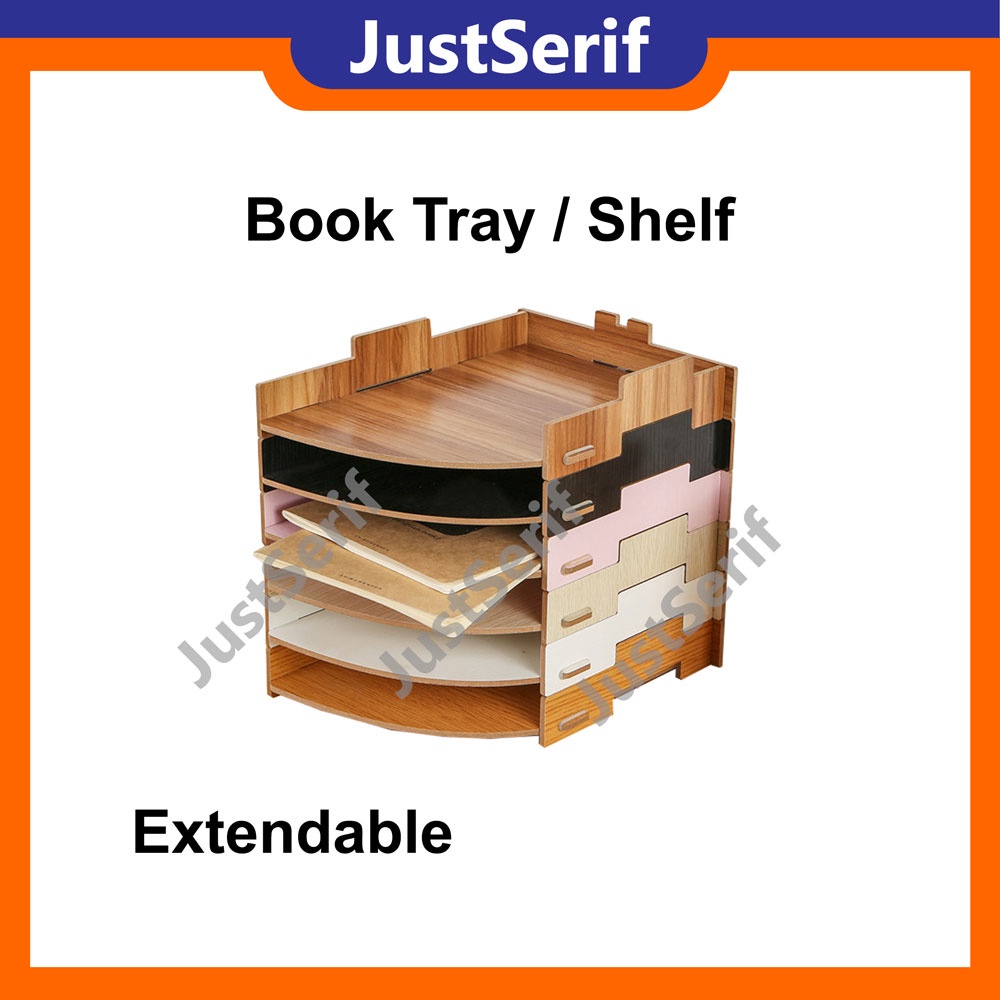 Removable Best gift 5mm 3 layer wooden paper tray document table shelf ...