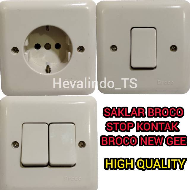 Broco STOP CONTACT SWITCH BROCO ENGKEL SWITCH SERIES SWITCH ONE TWO ...