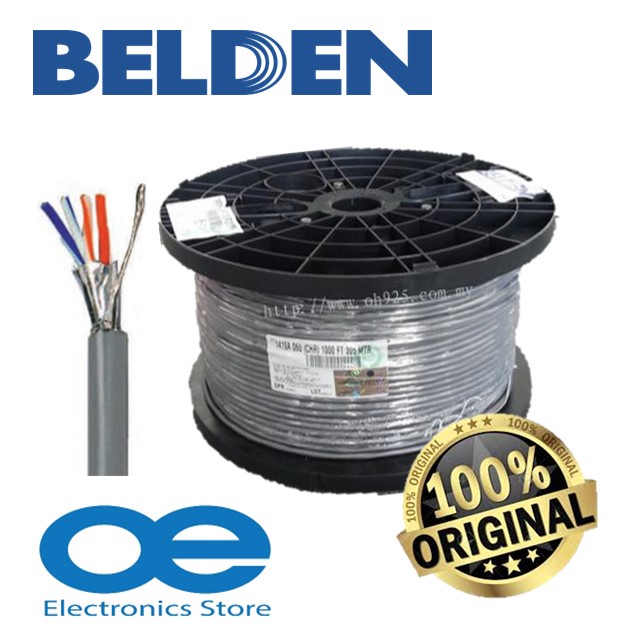 BELDEN 1419A Computer EIA RS-232/422 Cable 2 Pair 24AWG Tinned Copper ...
