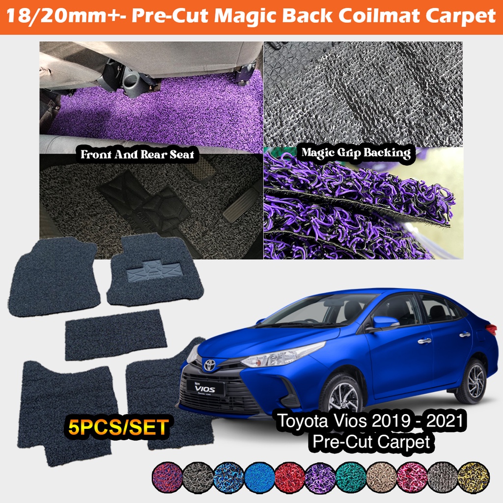 Toyota Vios 2019 - 2021 NCP 151 Precut PVC Carpet Karpet Coilmat Siap ...