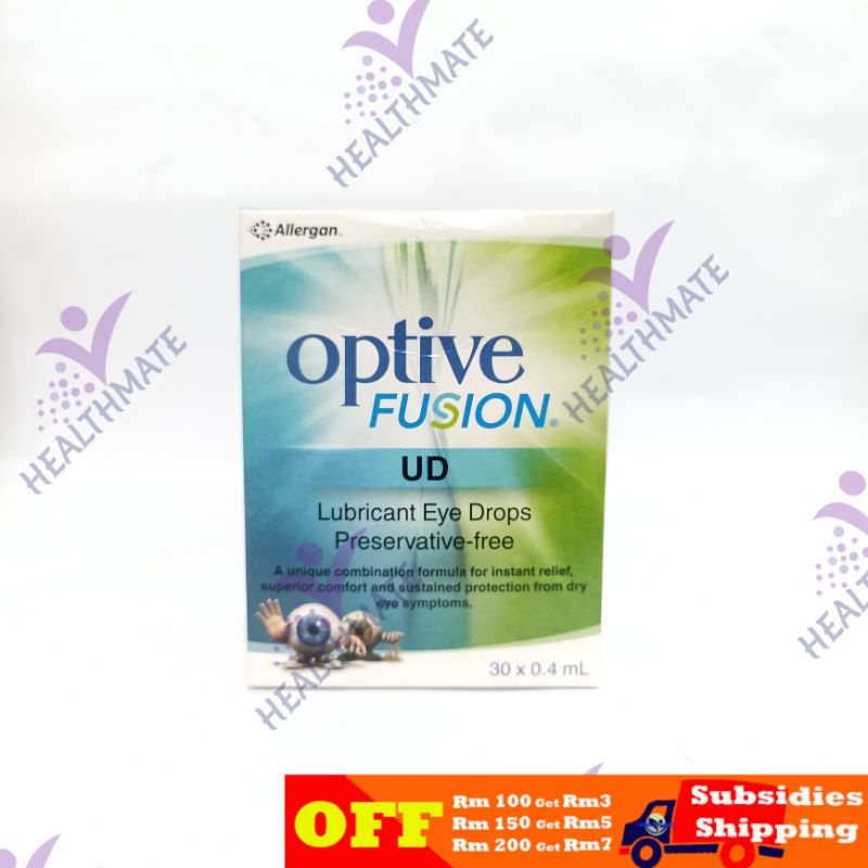Optive Fusion UD Lubricant Eye Drops ( 10ML / 30'S X 0.4ML) | Shopee ...