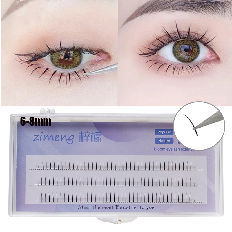 New 5/6/7mm Mixed Lower Eyelashes V-shaped Air False Eyelashes Comic ...