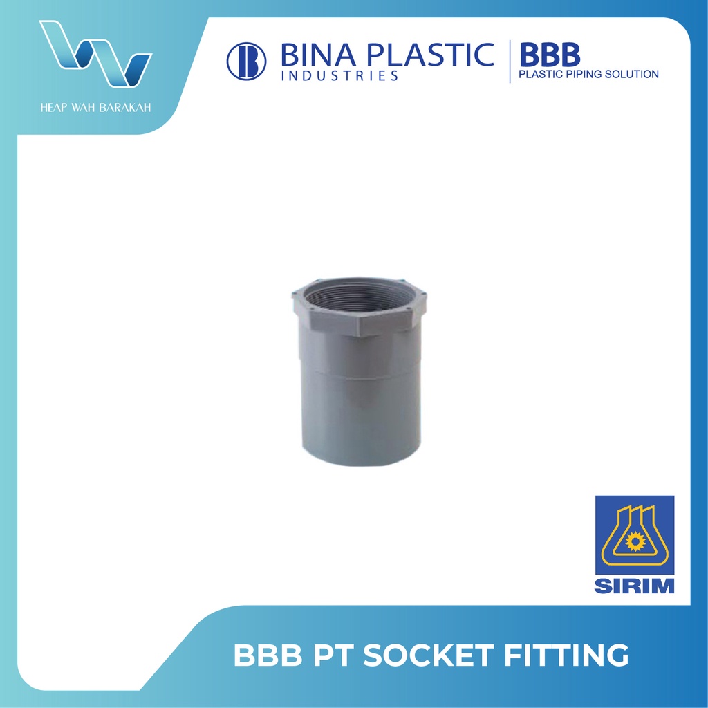 BBB PVC PT Socket Fitting 15mm–40mm | Female Thread Connector | Class E ...