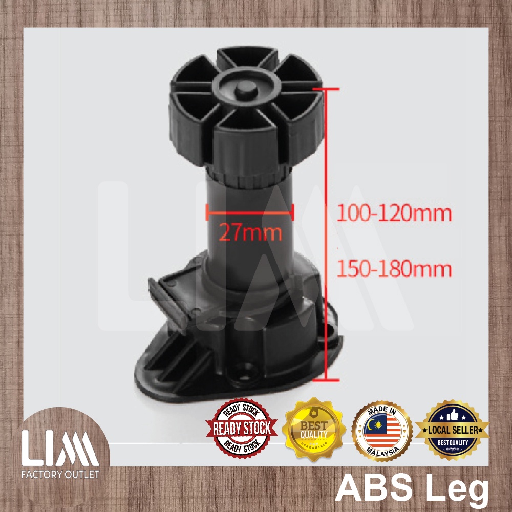 ABS Adjustable Furniture Leg 6’’(150mm) ABS plastic kaki Leg Kitchen ...