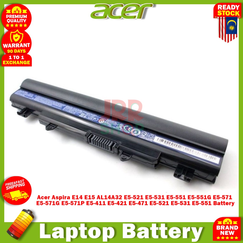 Acer Aspire E5-511-C8QG E14 E15 E5-511 E5-521 Laptop Battery | Shopee ...
