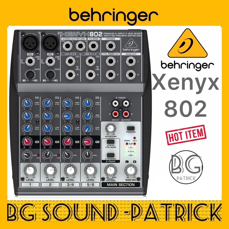 BEHRINGER XENYX 802 Analog Mixer | XENYX802 / 802 | Shopee Malaysia