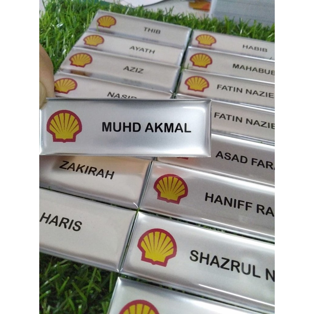 Name Tag Epoxy Shell Acrylic (75x25mm) | Shopee Malaysia