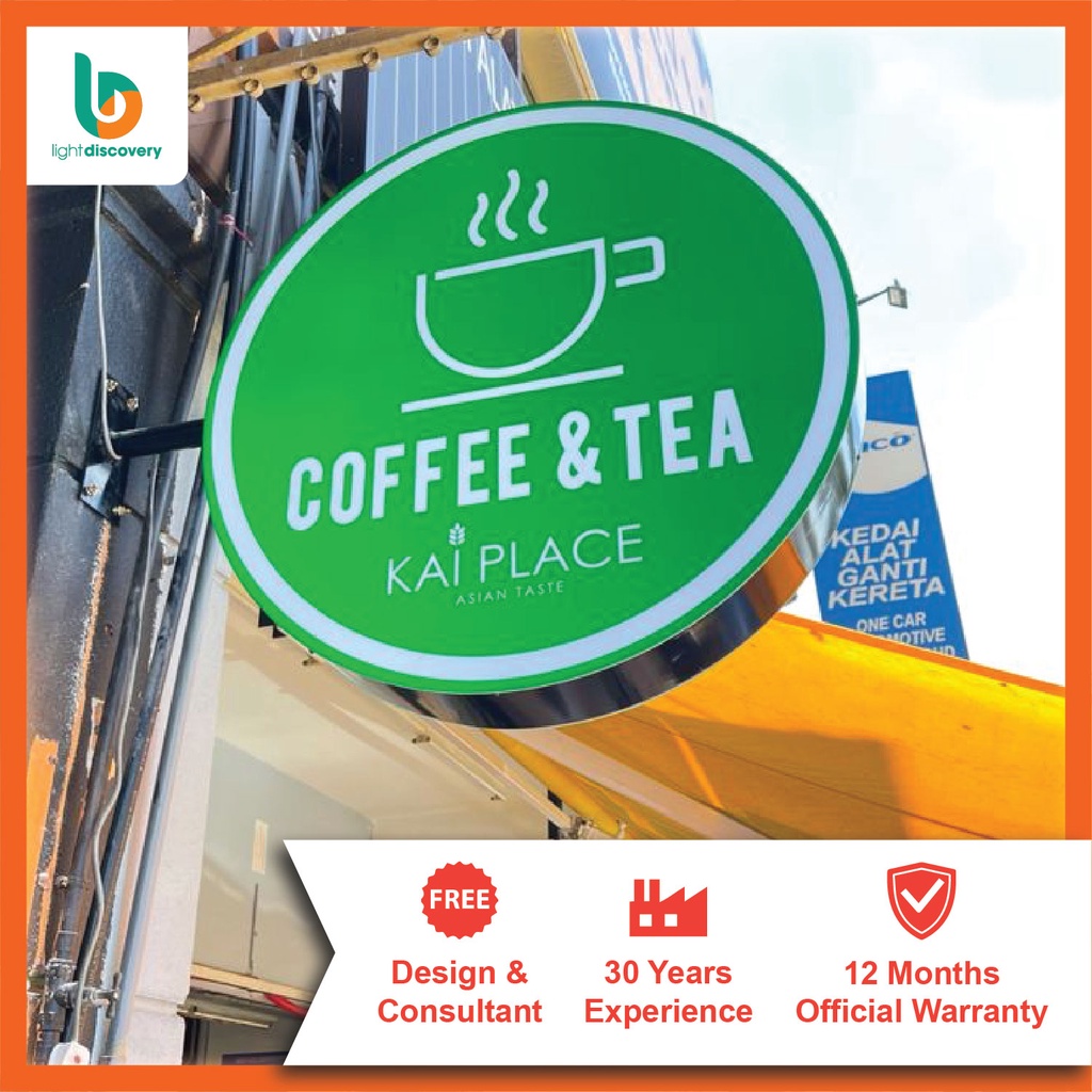 Custom Round Signage | Double Sided Shop Outdoor Signage Cafe ...