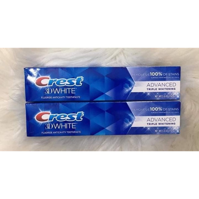 Crest 3D White Advanced Whitening toothpaste from America 158g box | Shopee Malaysia