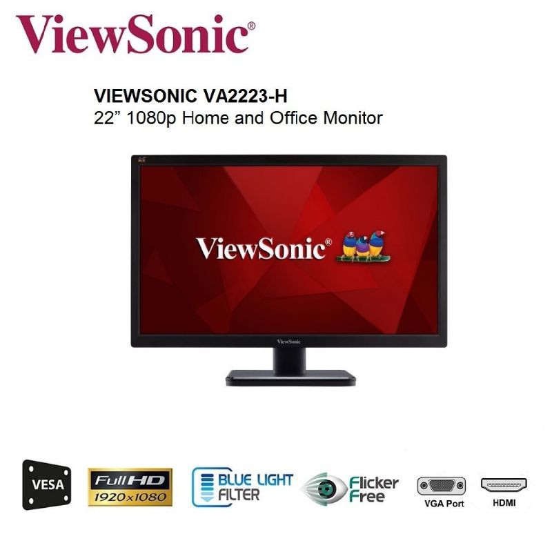 VIEWSONIC VA1903H 18.5" / VA1903H-2 19" / VA2216H 21.5” LED FLAT FULL ...