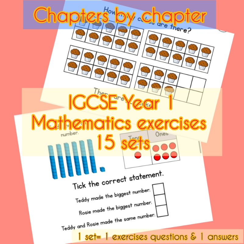🌈[IGCSE EXERCISES] IGCSE Year 1/2 Mathematics Exercises (15 sets; 1set ...