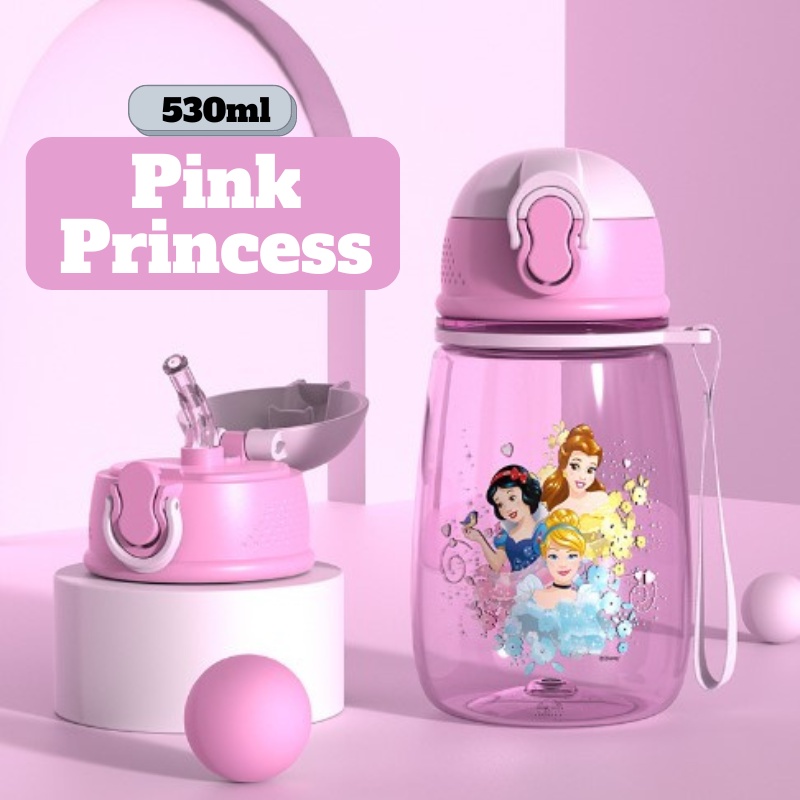 Kids Bottle BPA Free 530ml Marvel Disney Water Bottle Kids Water Bottle With Straw Botol Air ...