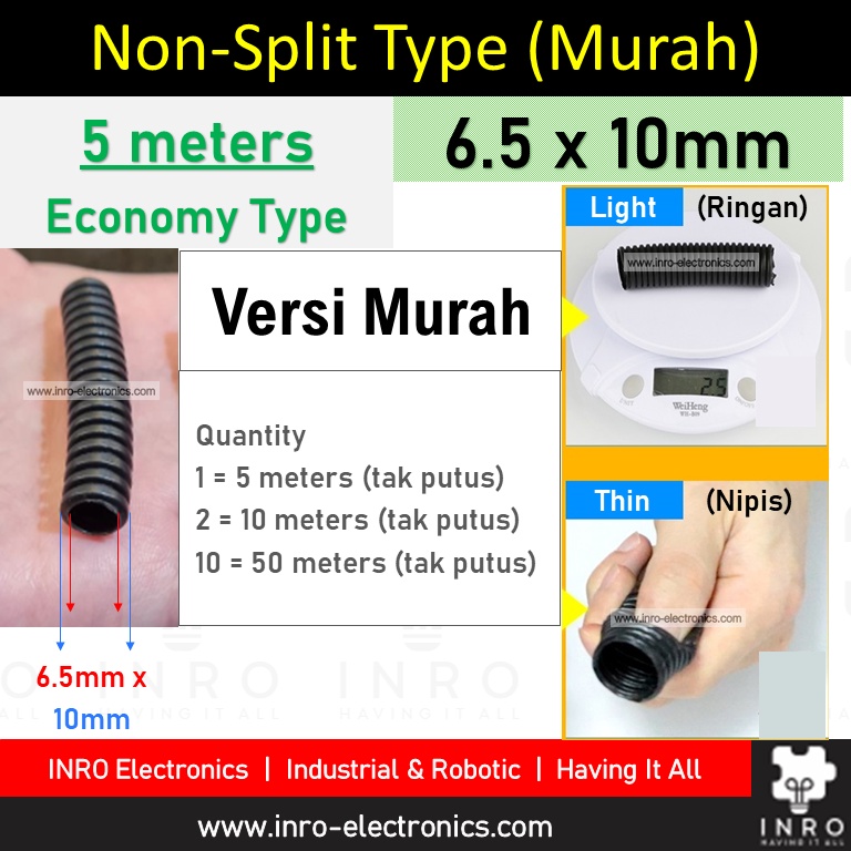 [1m 5m] Flexible Corrugated PVC Conduit, Automotive Wire Conduit ...
