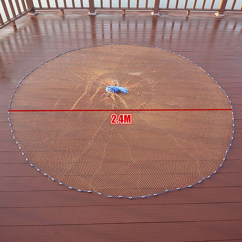 High-performance 2.4m 8ft Hand Casting Fishing Net With Sturdy ...