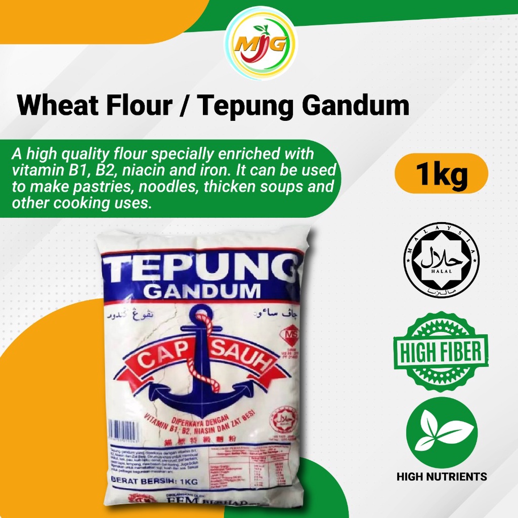 Ez Bizy CAP SAUH Tepung Gandum / Wheat Flour - 1kg Millet Wholemeal ...