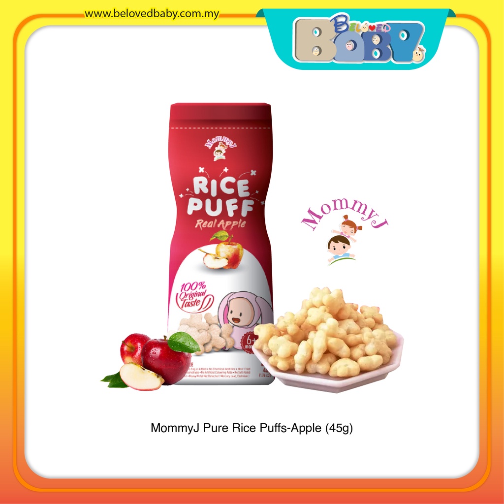 MommyJ Pure Rice Puffs-Snack/Rice Cereal/breakfast cereal (Halal & 100% ...