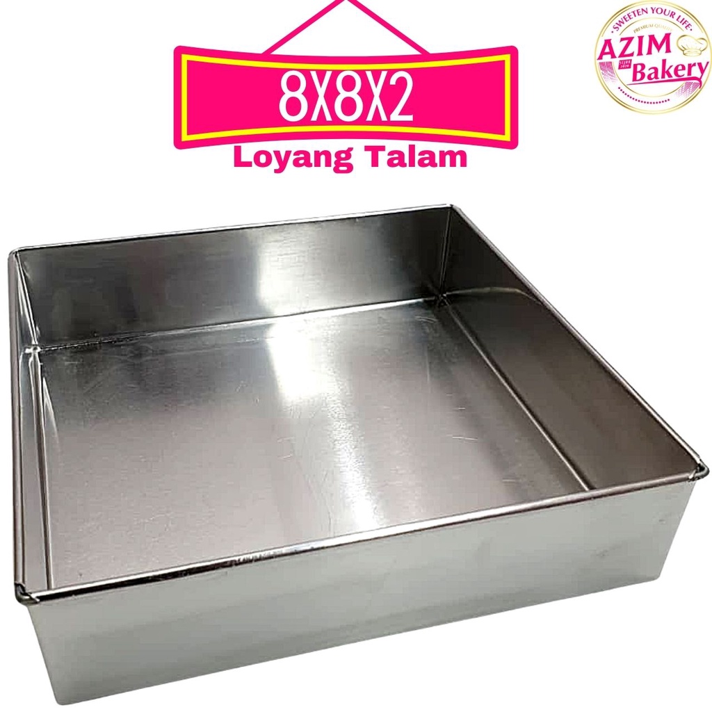 Loyang Talam 8X8X2 Inci Loyang Kuih Talam | Loyang Kuih Lapis by Azim ...