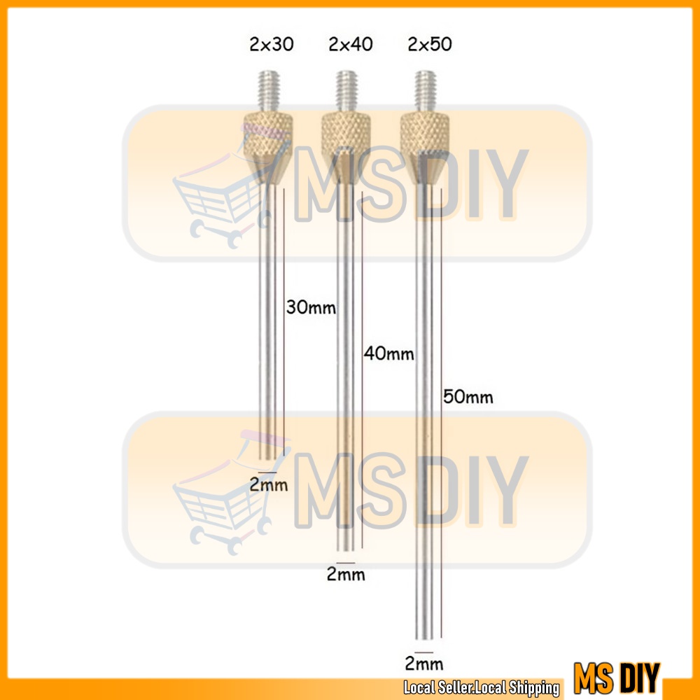 1pcs 30mm/40mm/50mm Dial Indicator Extension Needle Dial Gauge Probe ...