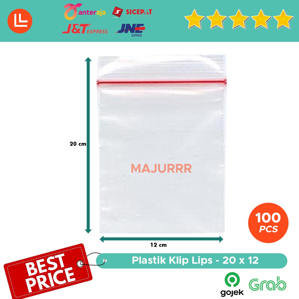 Pp Clear Plastic Clips Size 20x12 cm / 20 X 12 cm contains 100 PCS ...