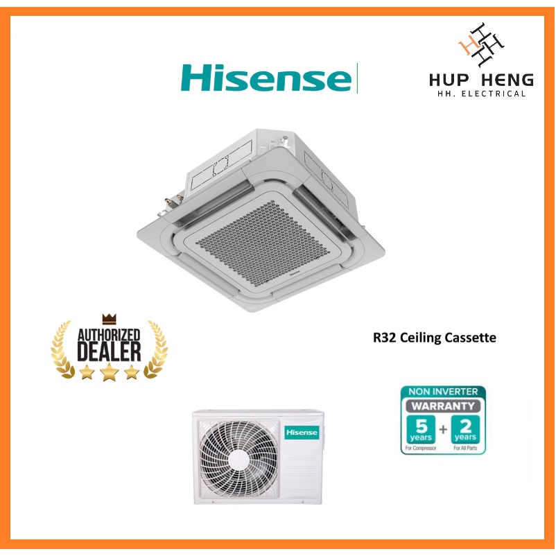HISENSE AUC20QFGS 2.0hp R32 Ceiling Cassette Air Cond Air Conditioner ...