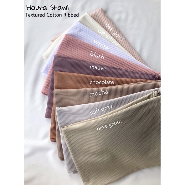 HAURA SHAWL (TEXTURED COTTON RIBBED) | Shopee Malaysia